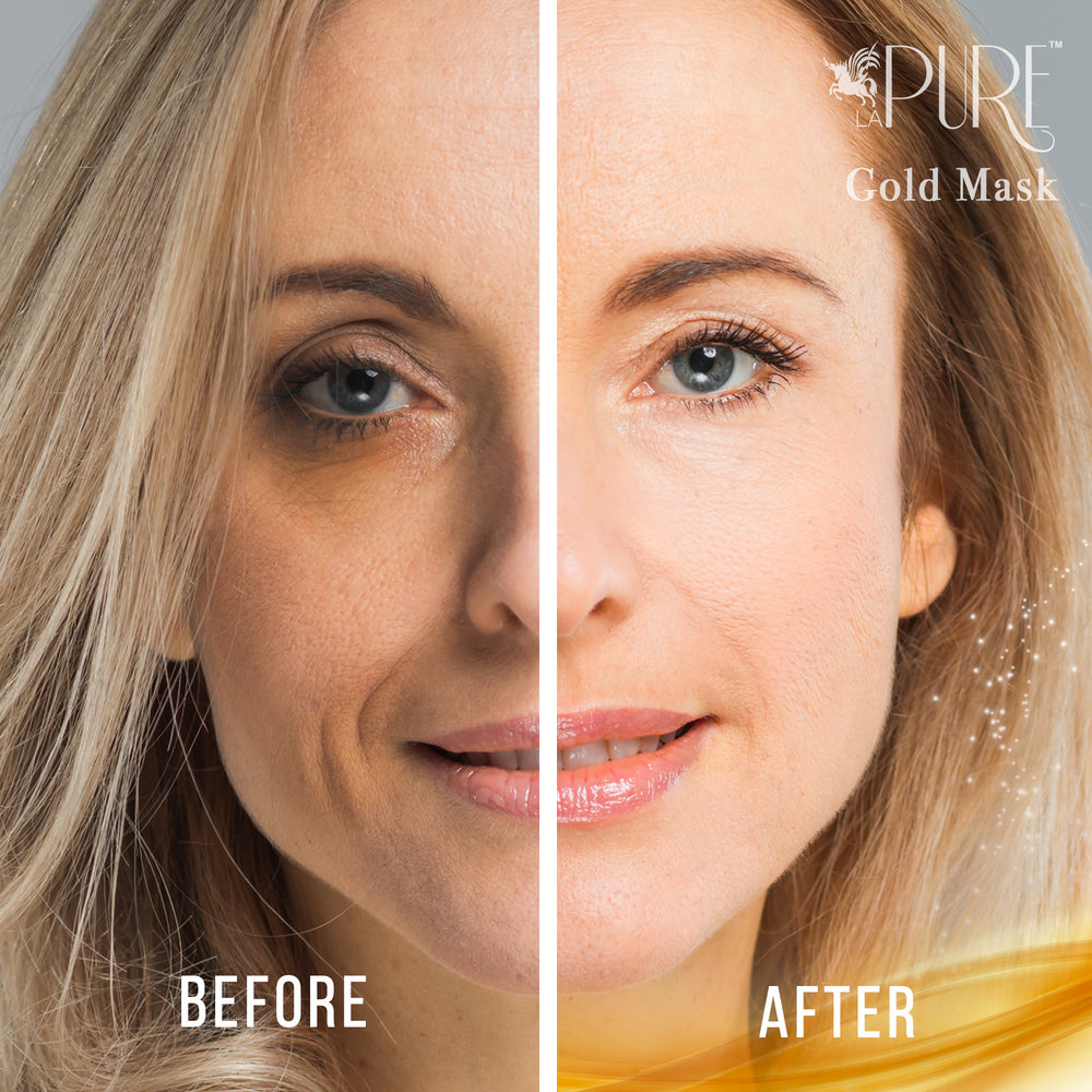 24K Gold Eye Mask with Collagen and Hyaluronic Acid (15 Pairs)