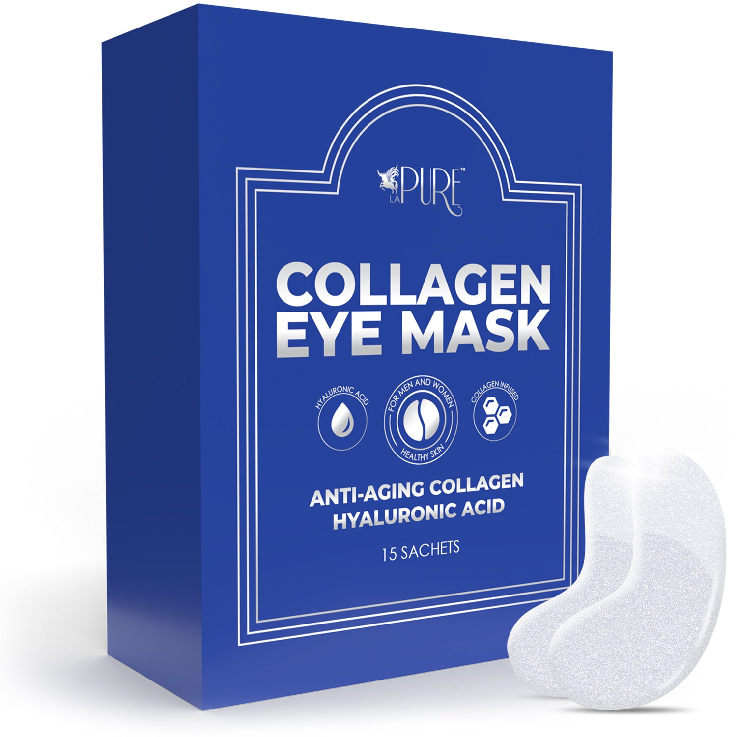 Collagen Eye Mask with Hyaluronic Acid (15 Pairs)